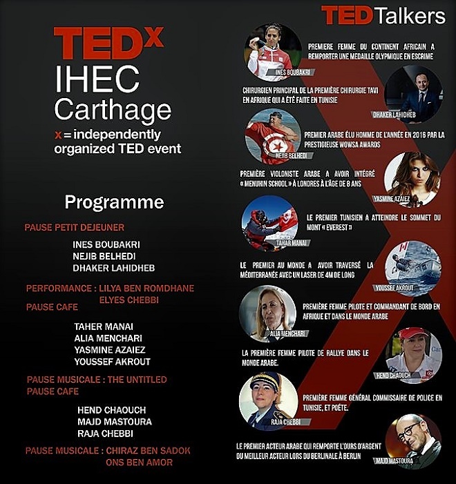 TEDx IHEC Carthage 2017 à l’Institut des Hautes Études Commerciales de ...
