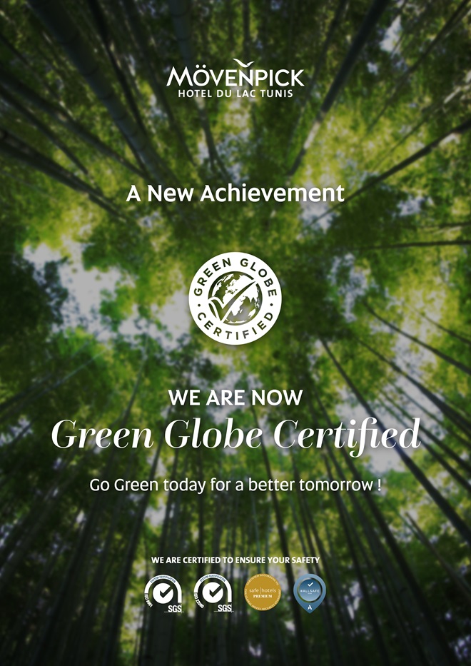 Le Mövenpick Hôtel de Tunis vient d’obtenir la certification « Green Globe » qui souligne son ...